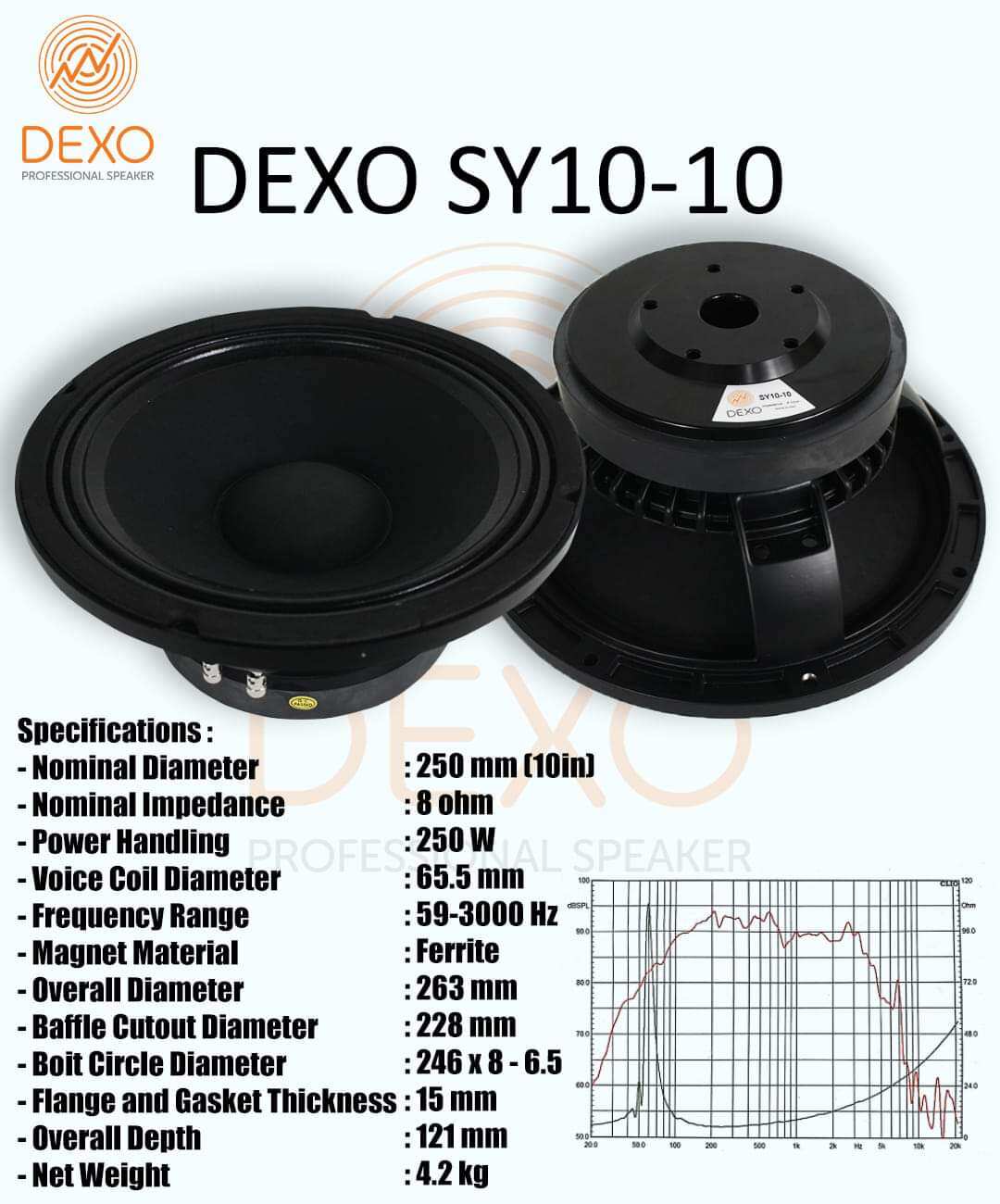 SPEAKER KOMPONEN DEXO 10 INCH | SY10-10 | Lazada Indonesia