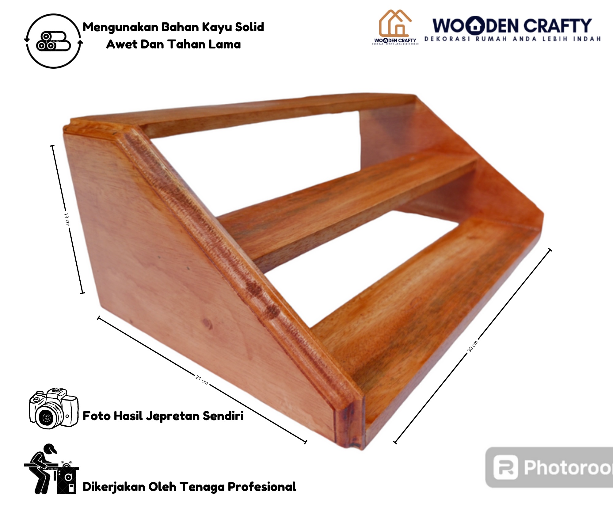 Rak Display Kayu Susun Aesthetic Tempat Parfum Bumbu Dapur Make Up ...