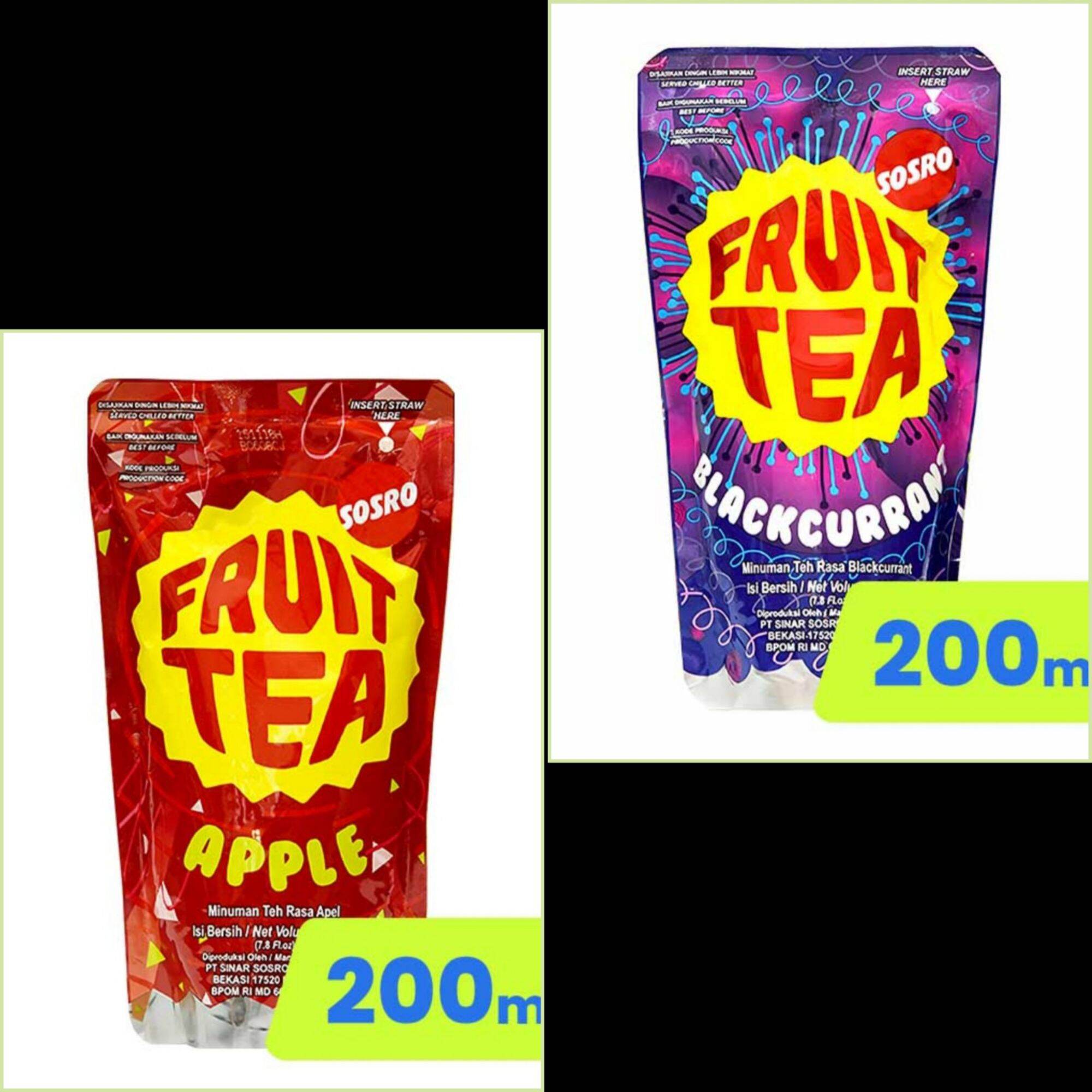fruit tea pouch ecer kemasan 200ml minuman rasa buah | Lazada Indonesia