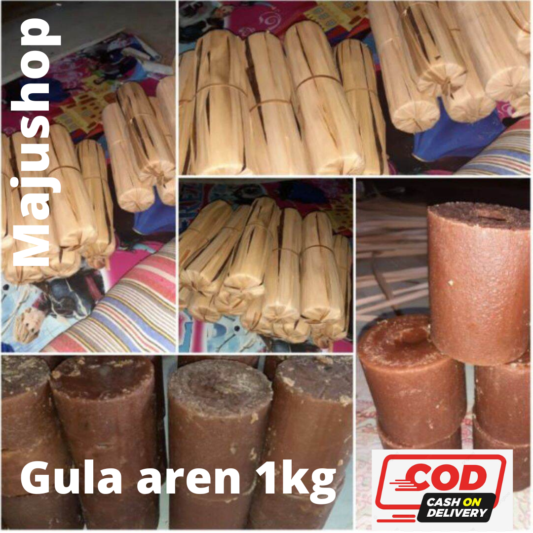 (BAYAR DI TEMPAT ) GULA AREN 1 KG BUNGKUS DAUN / TERMURAH GULA AREN ...