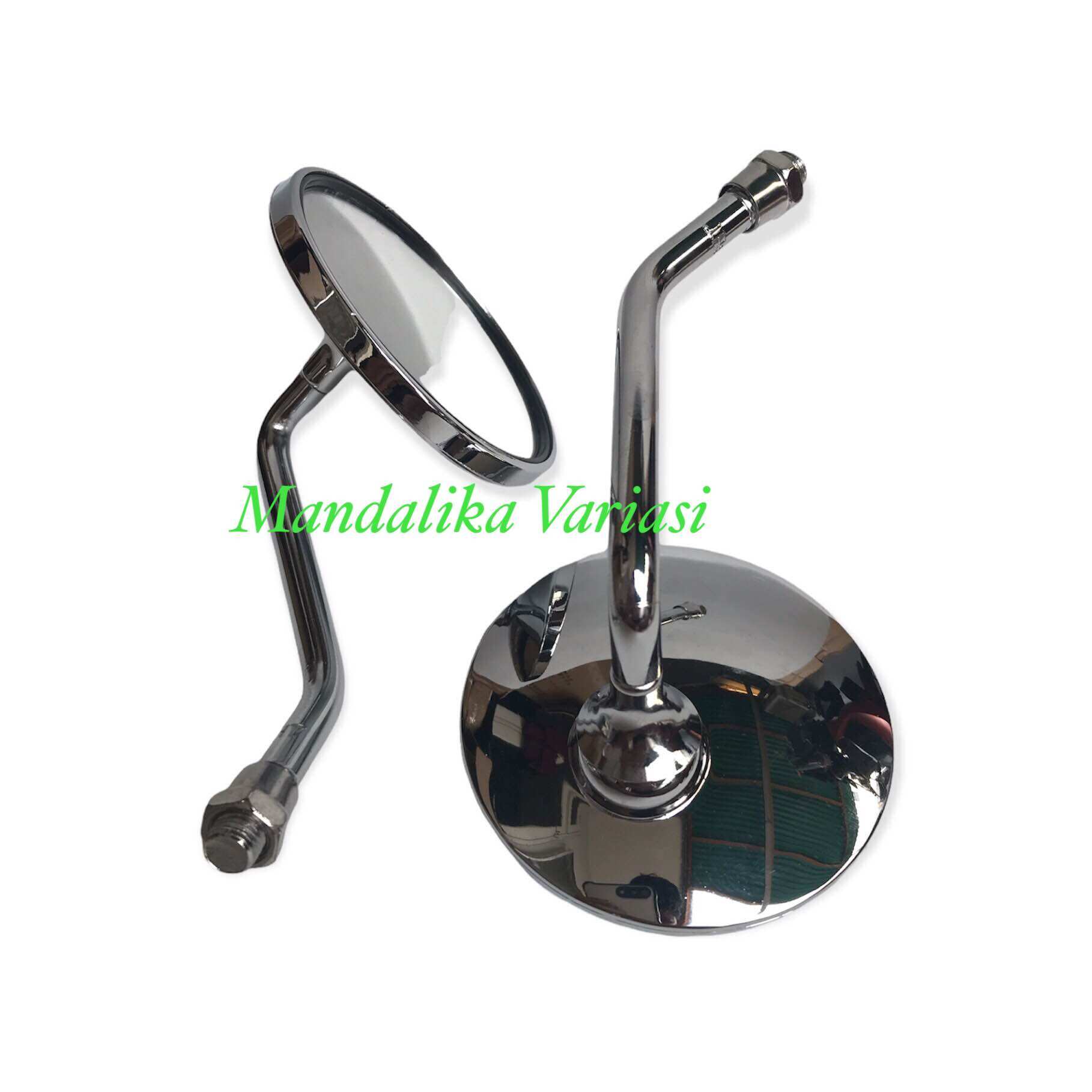 Spion Retro Klasik Bulat Black Tangkai Pendek Model Vespa Kaca Cembung ...