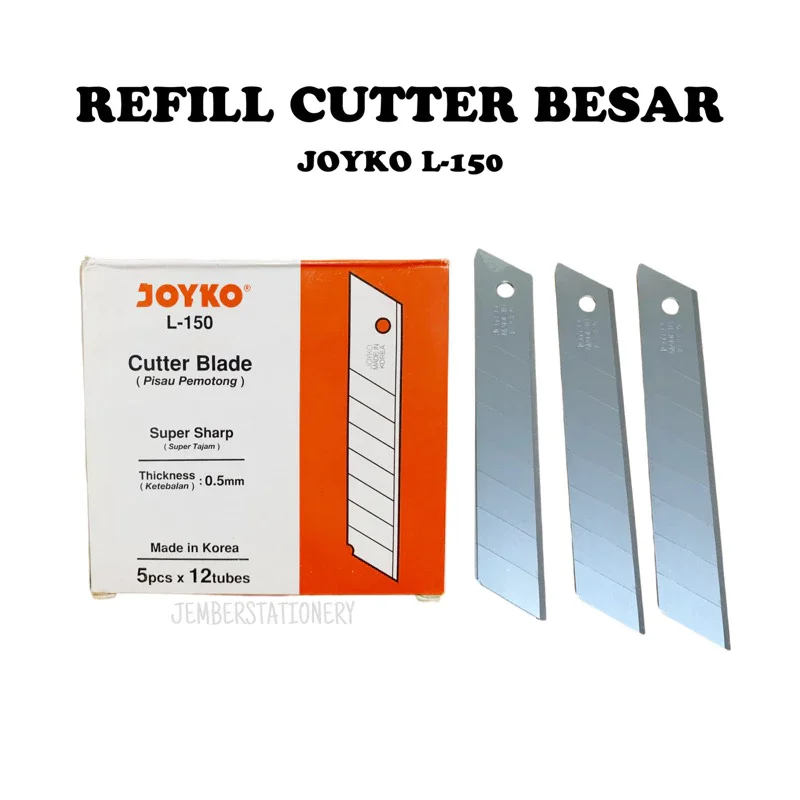 (1 tube) Isi Cutter Joyko L150 / Reffil isi cutter besar 1 tube isi 5 ...
