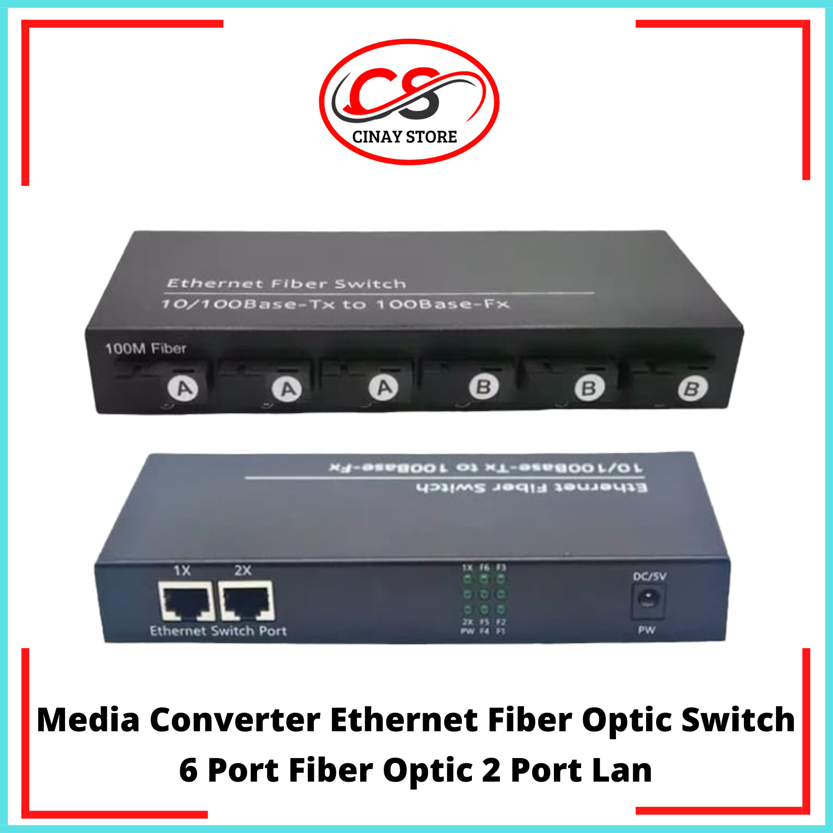 Media Converter Ethernet Fiber Switch 6 FO SC to 2 LAN 10/100 | Lazada Indonesia