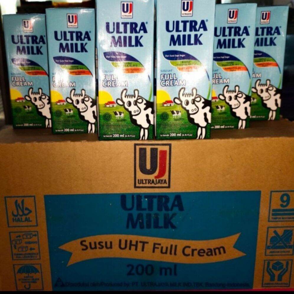 Ultra Milk Full cream 200 ml (1 dus isi 24 pcs) | Lazada Indonesia