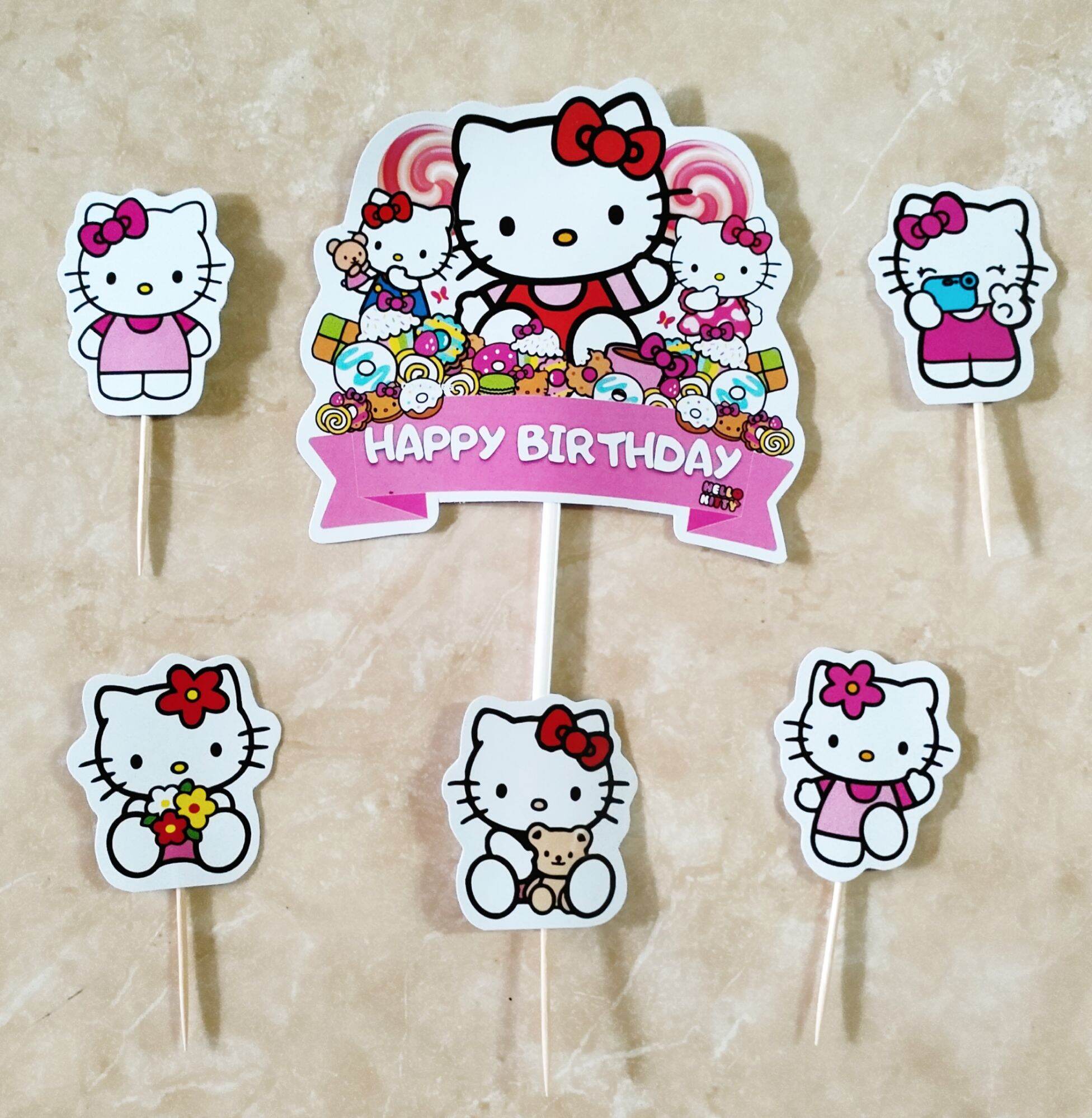 topper toper hiasan tusukan kue cake nasi tumpeng ulang tahun happy ...