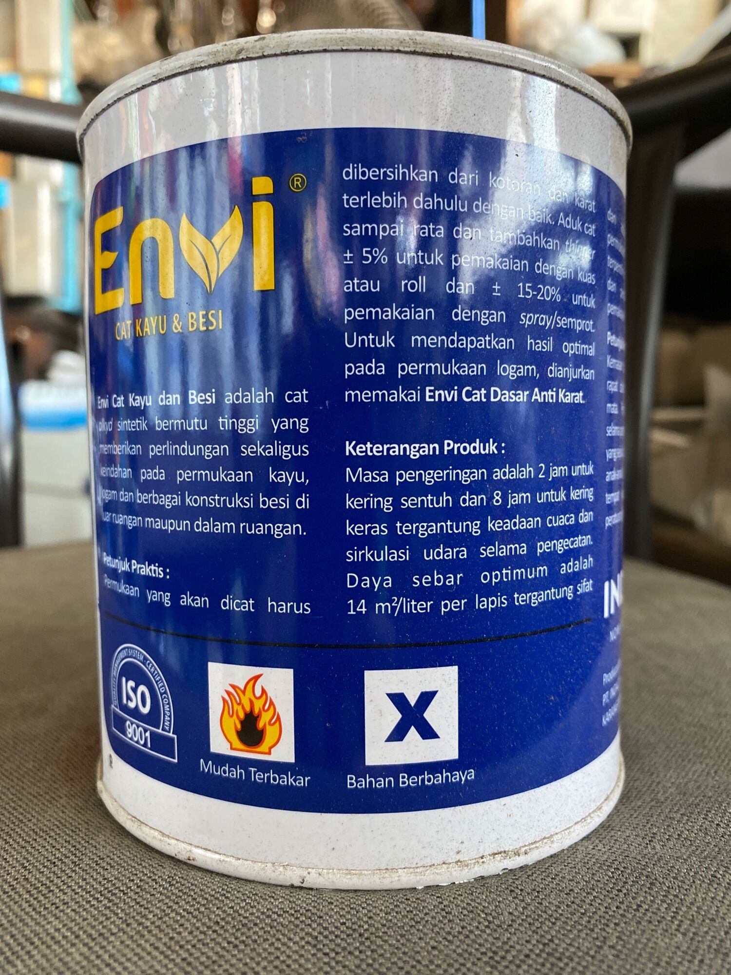 Cat kayu dan besi envi kuning | Lazada Indonesia