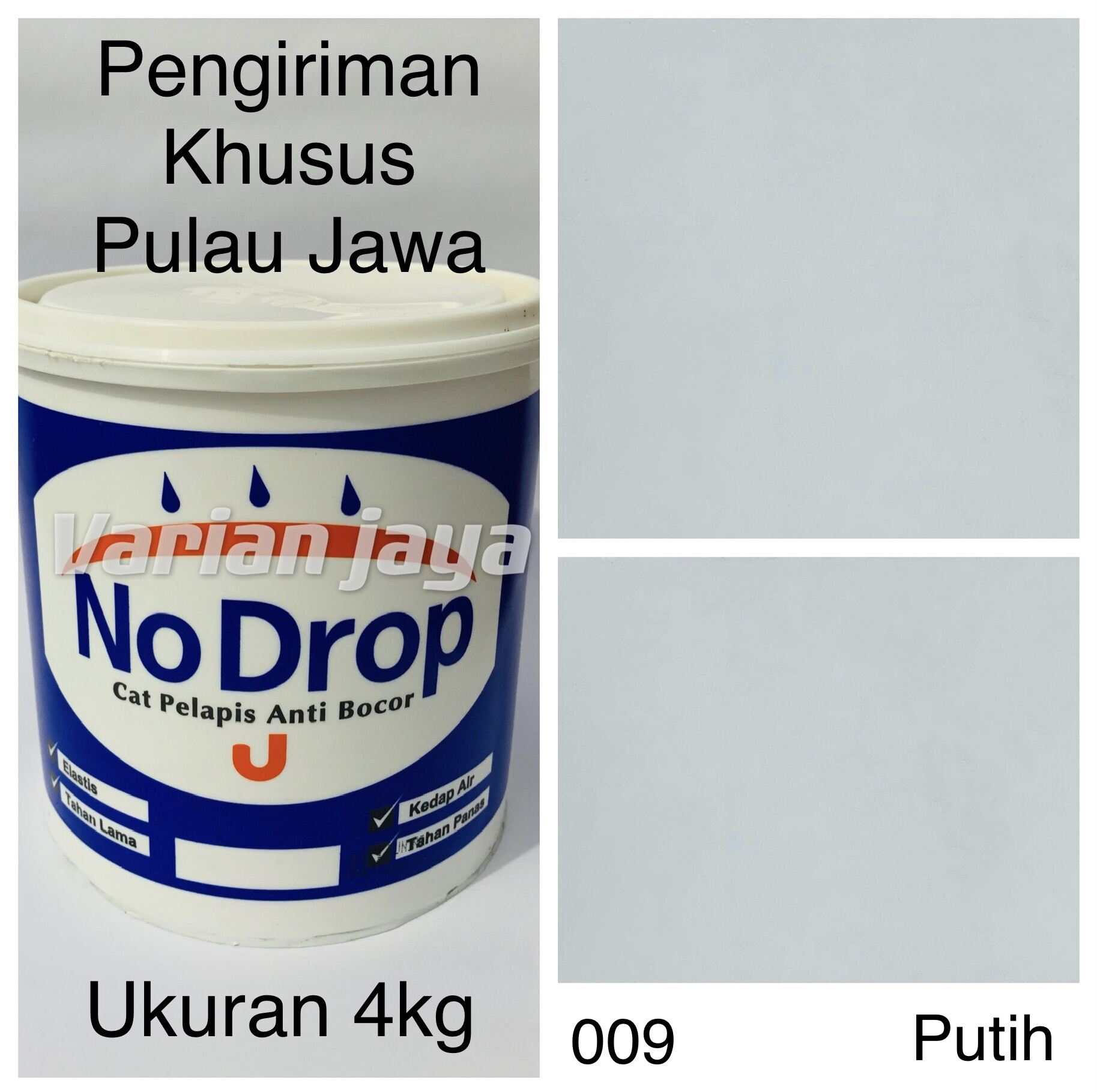 Cat Tembok No drop 4Kg Nodrop Anti Bocor Warna Putih 009 | Lazada Indonesia