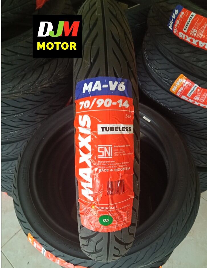 BAN TUBLES MATIC MA-V6 70/90-14, BAN BARU, ORIGINAL, FREE PENTIL, SEMUA ...