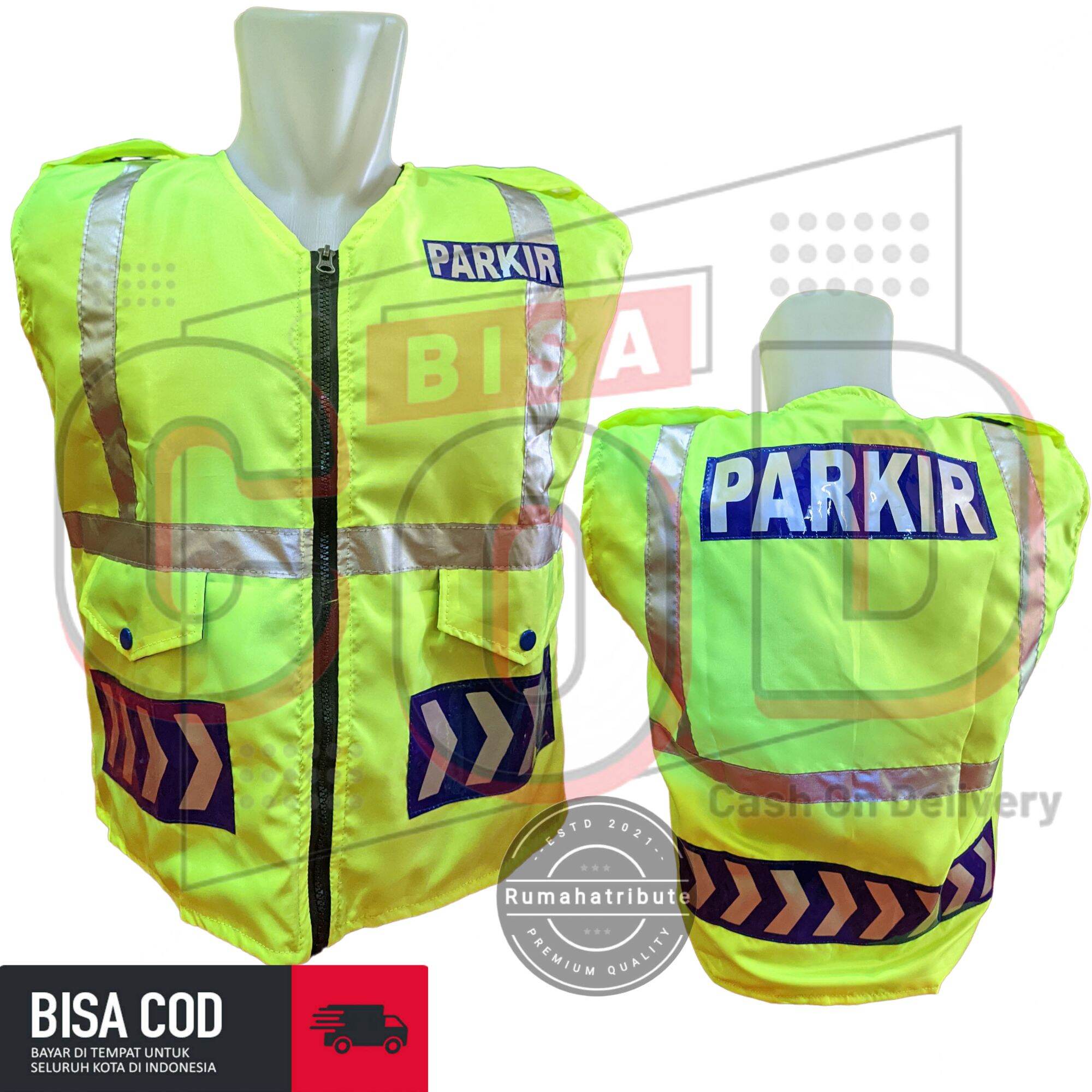 Rompi PARKIR bahan parasit warna hijau stabilo | Lazada Indonesia