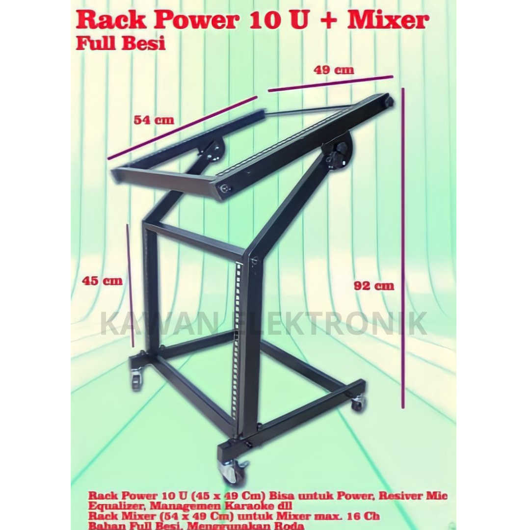 RACK POWER 10 U + MIXER AUDIO / RAK TEMPAT ACC SOUND SYSTEM | Lazada ...