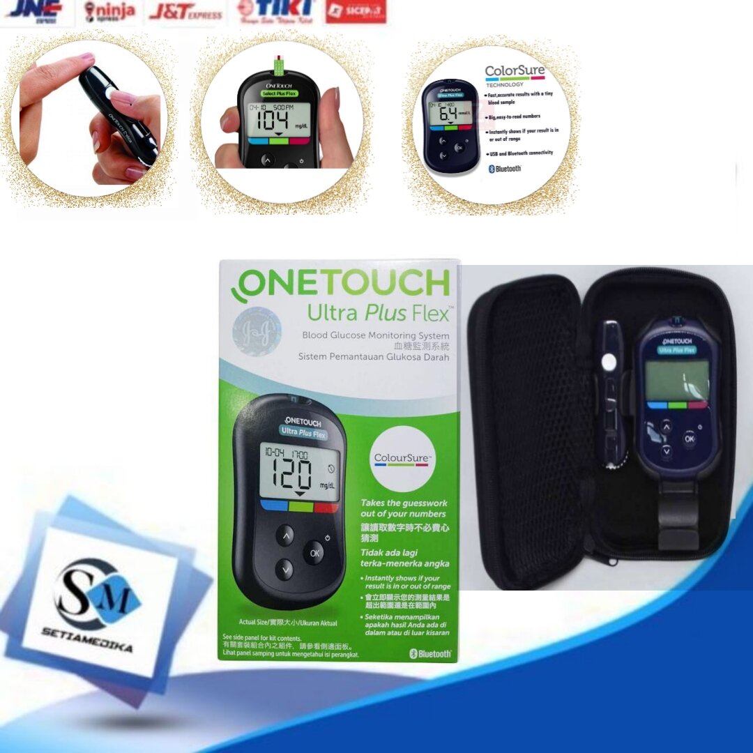 Alat Onetouch Ultra Plus Flex SET Glukometer / Cek Gula dara | Lazada ...