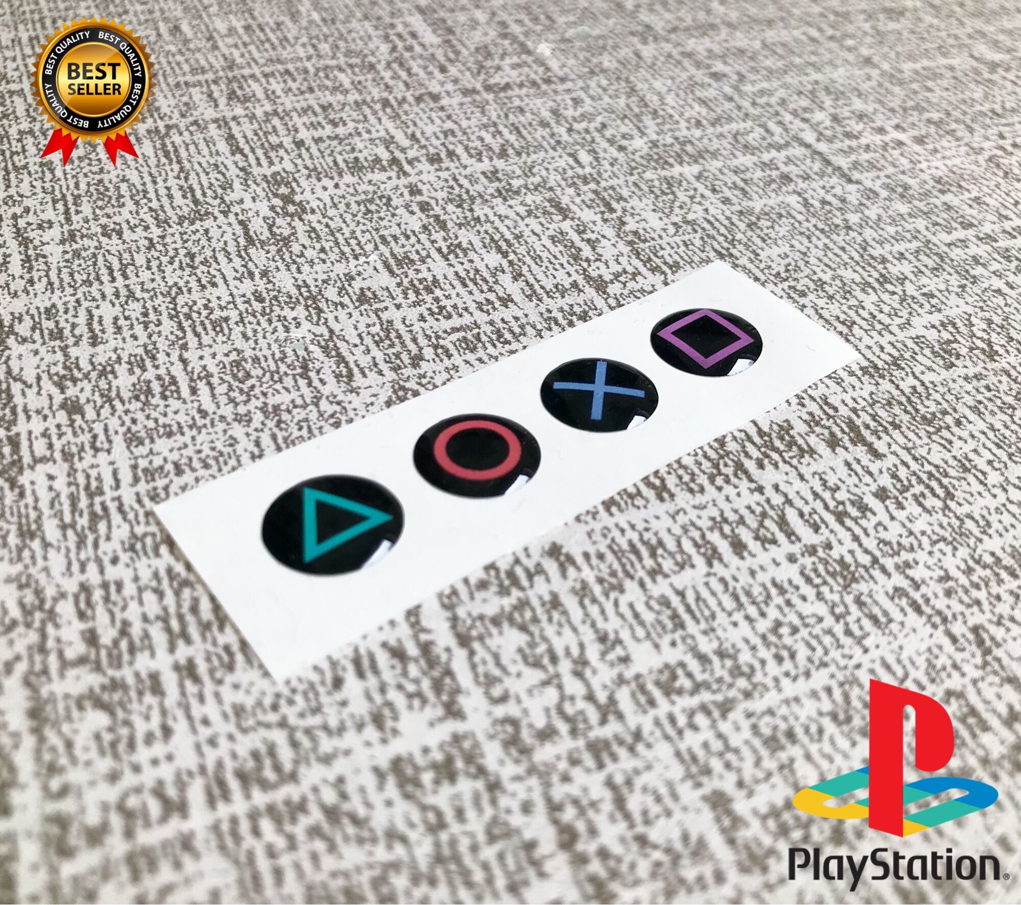 STIKER PLAYSTATION EMBLEM STIKER TOMBOL PS TIMBUL PREMIUM STIKER LOGO ...