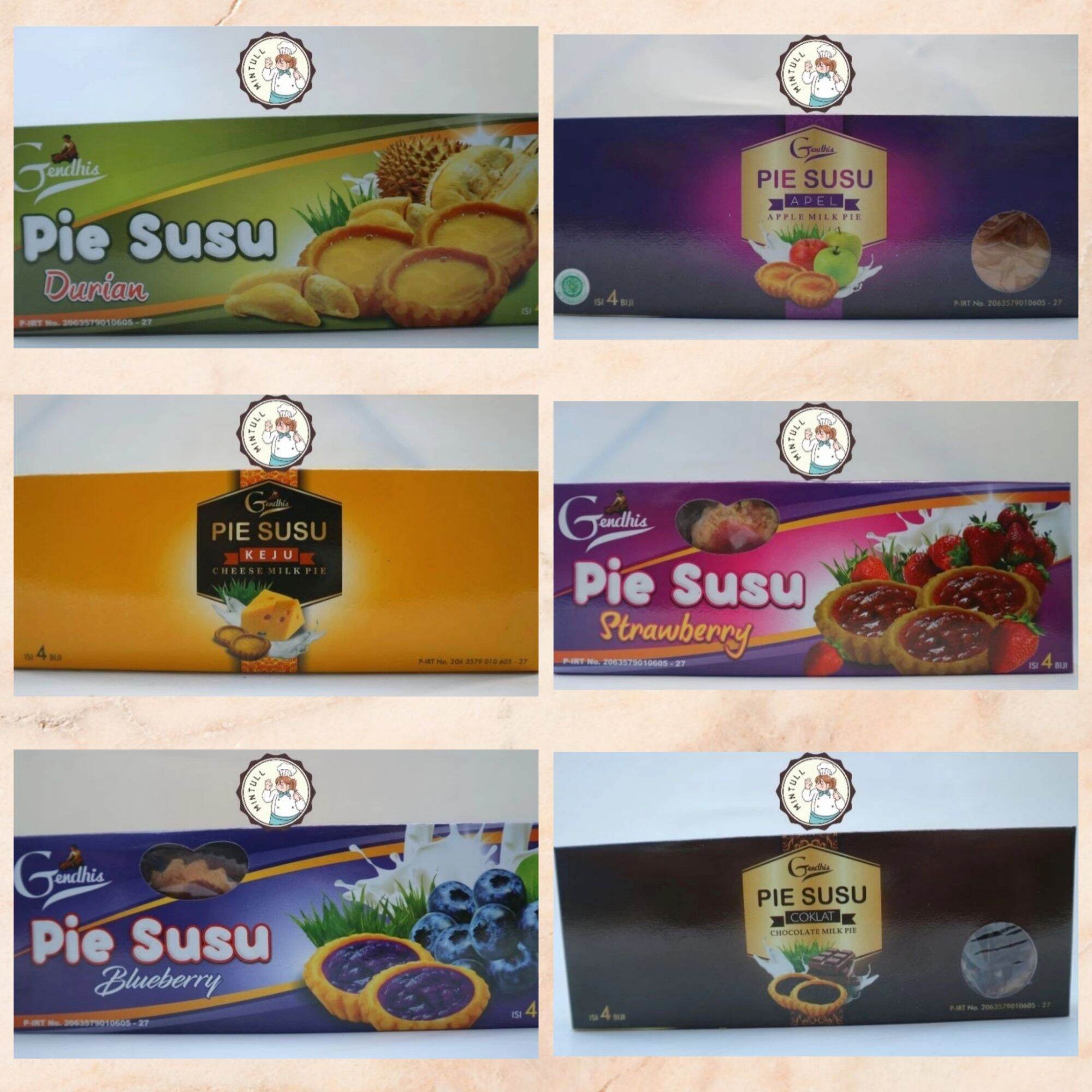 CAMILAN CEMILAN KUE PAI SUSU BUAH RASA DURIAN APEL STRAWBERRY BLUEBERRY ...