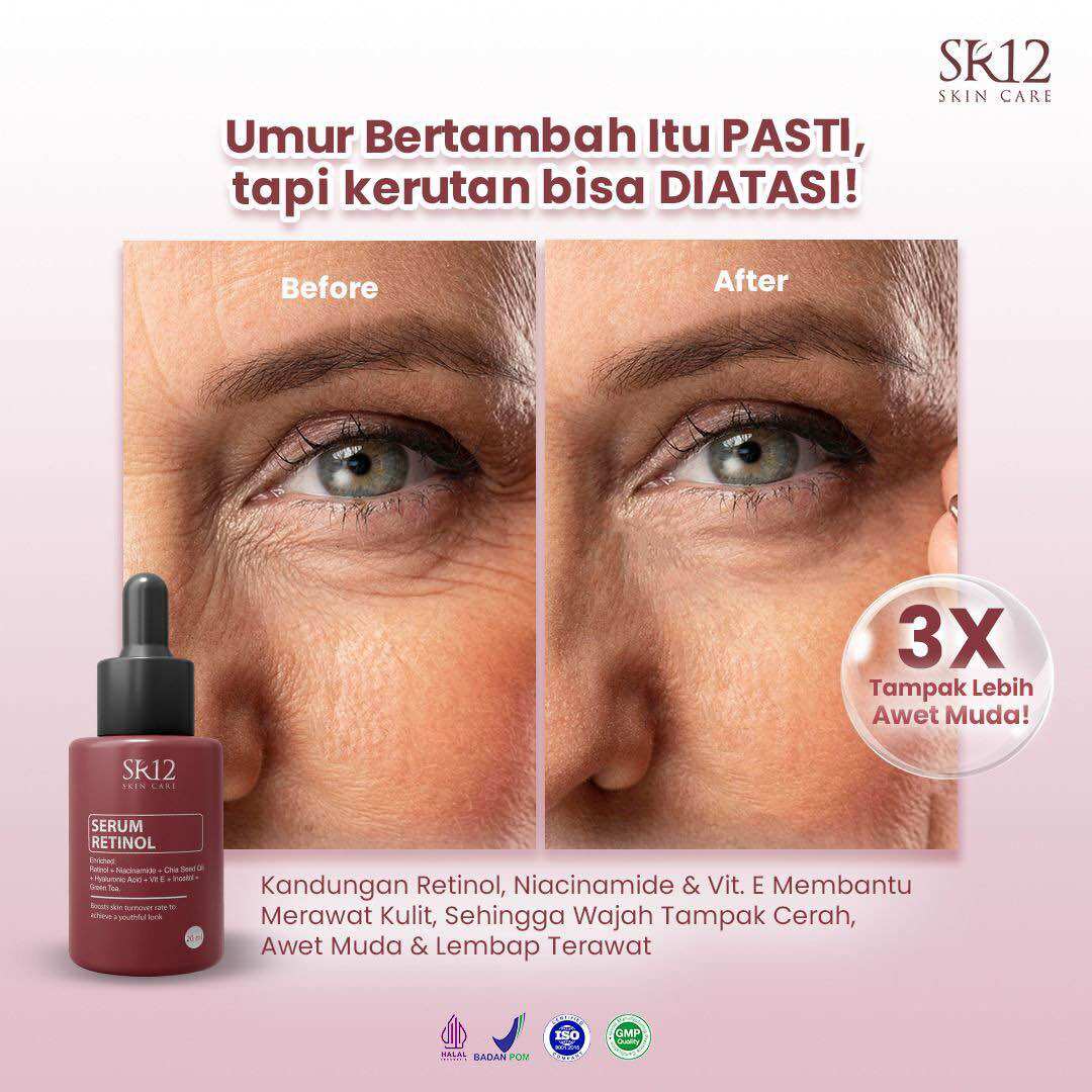 SR12 Retinol Serum 20ml - Serum Wajah Anti Aging Cegah Penuaan Dini ...