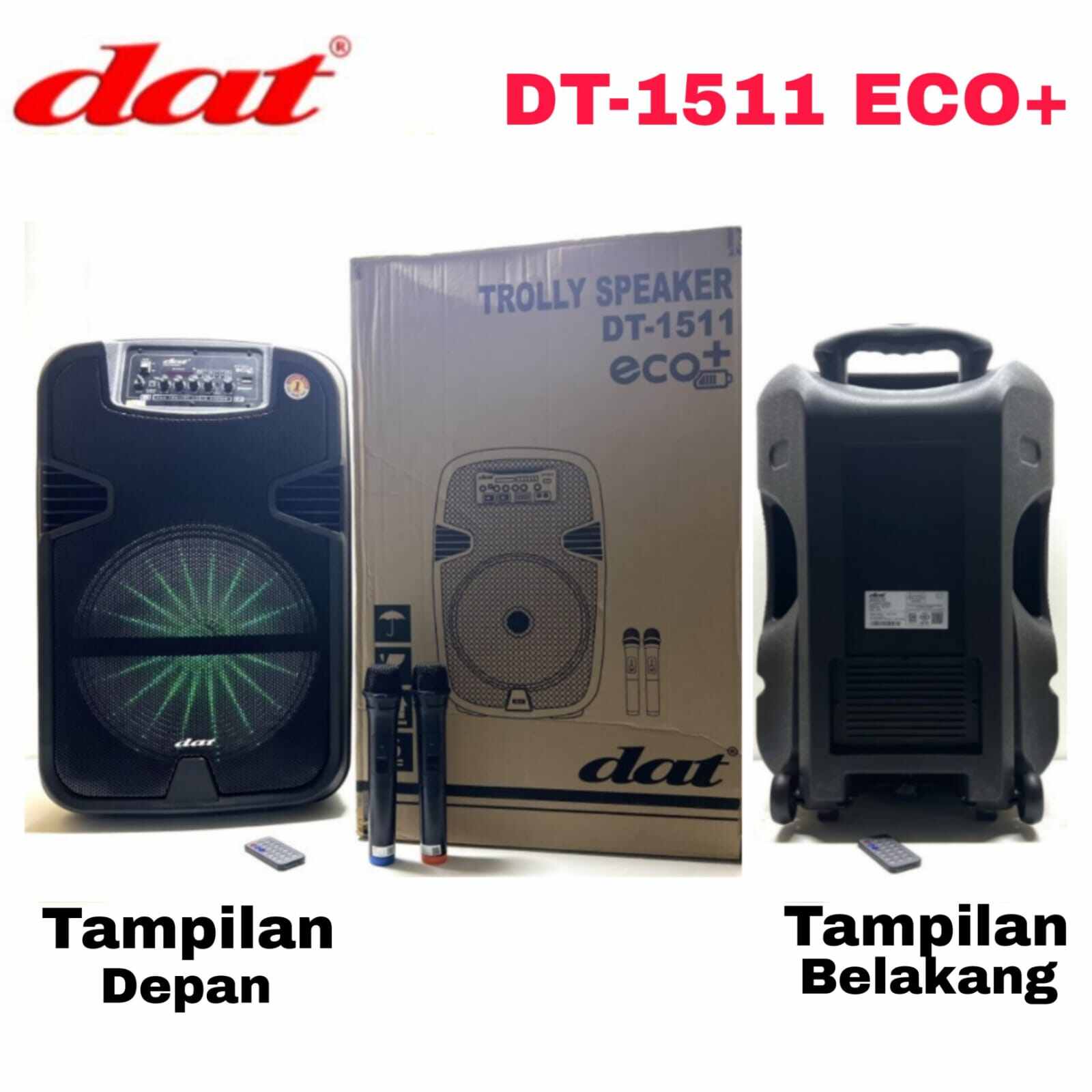 Speaker Portable Dat DT 1511 ECO Original 15 inch Bluetooth | Lazada ...