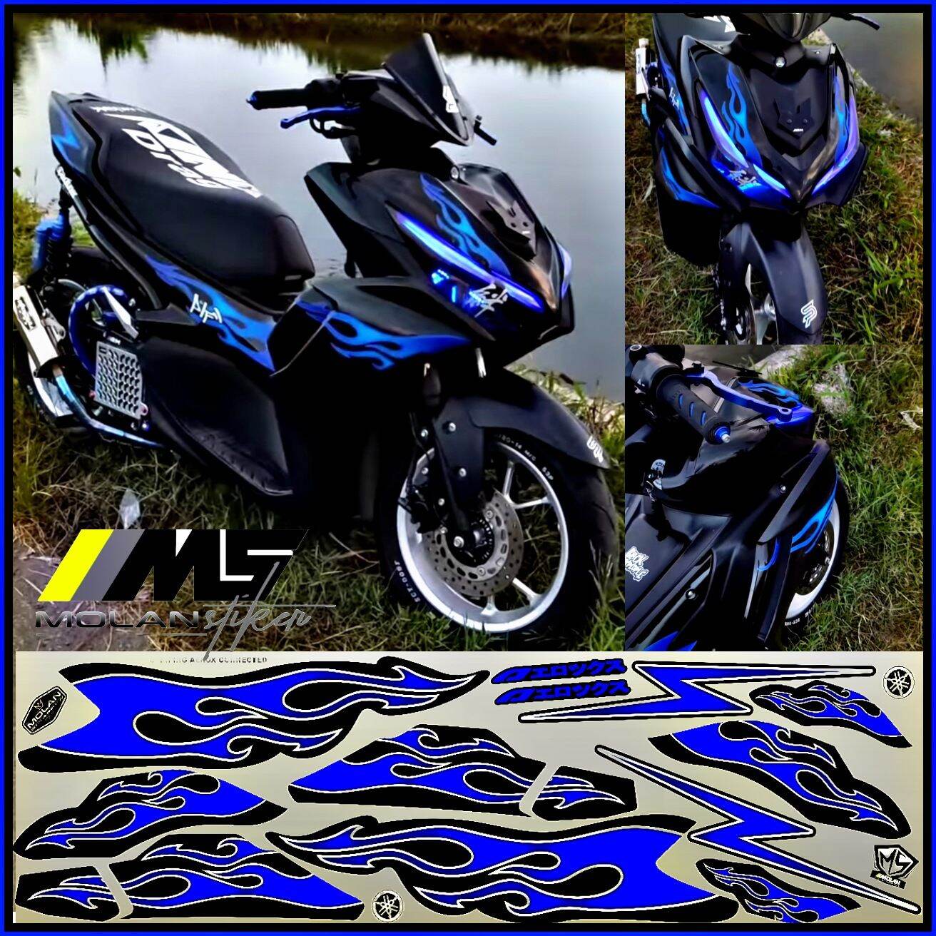 Decal Sticker Striping Variasi Aerox New Api All New Aerox 155 ...