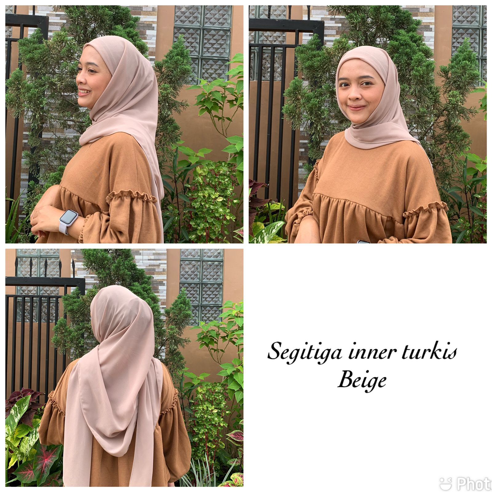 Hijab Segiempat Inner Turkish 2 in 1 jilbab segiempat inner segitiga ...