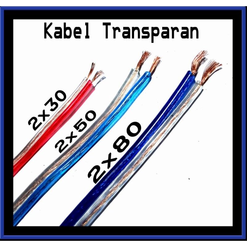 Kabel transparan 2x30/2x50/2x80 (harga per 1 meter) | Lazada Indonesia