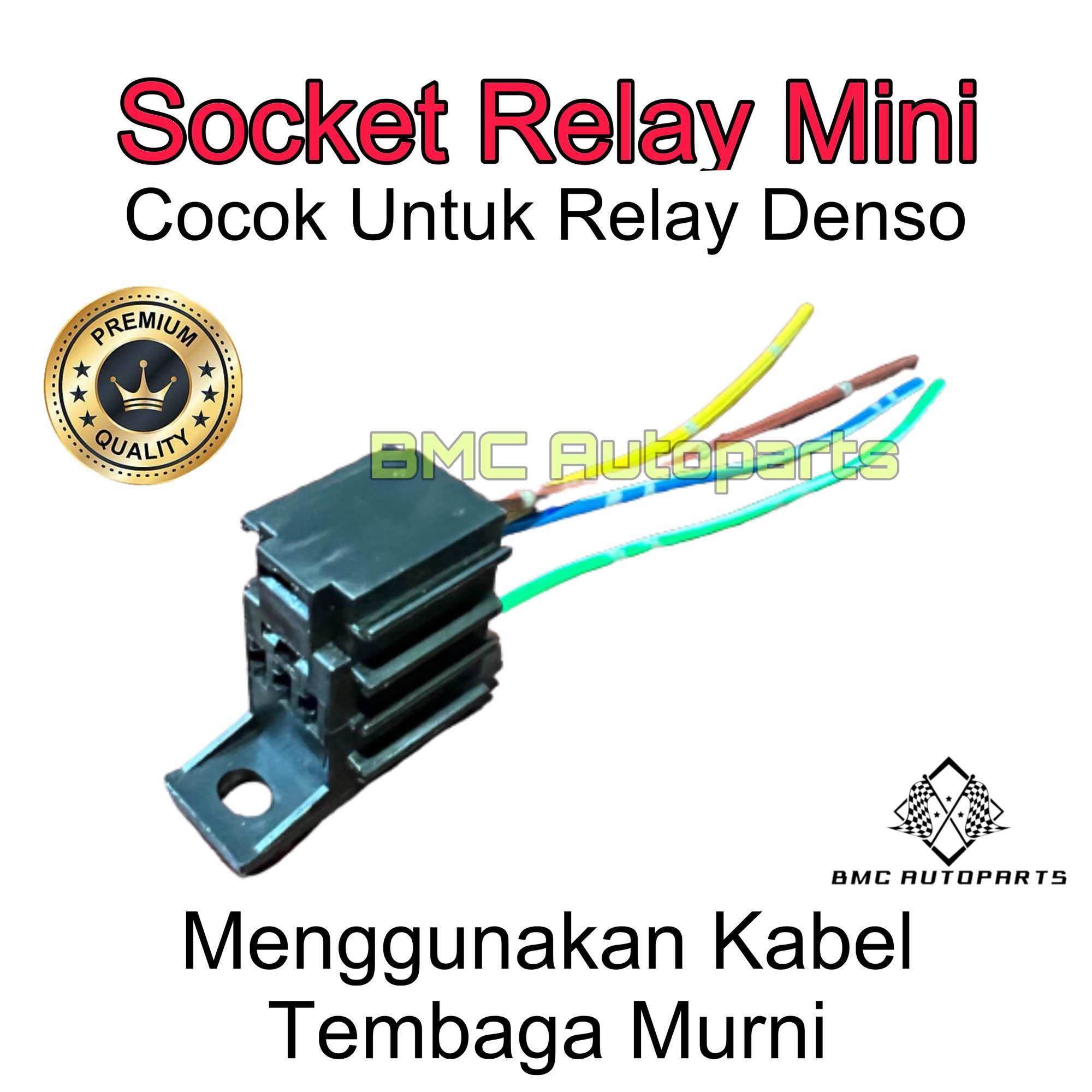 Socket / Soket Relay Mini AC Mobil Universal + Kabel Tembaga Murni ...