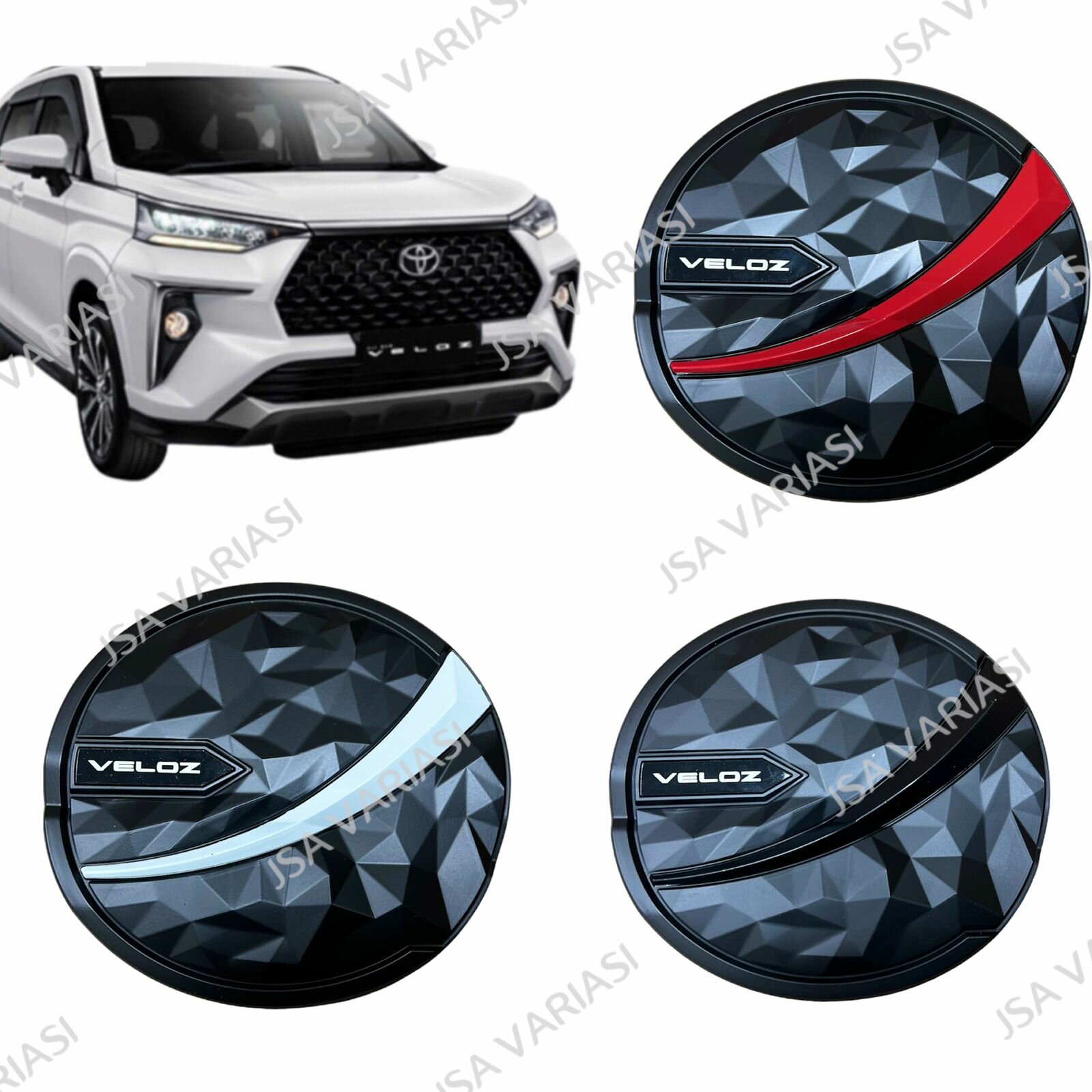 Tank Cover Avanza Xenia Veloz 2022 List Hitam Merah Putih | Lazada ...