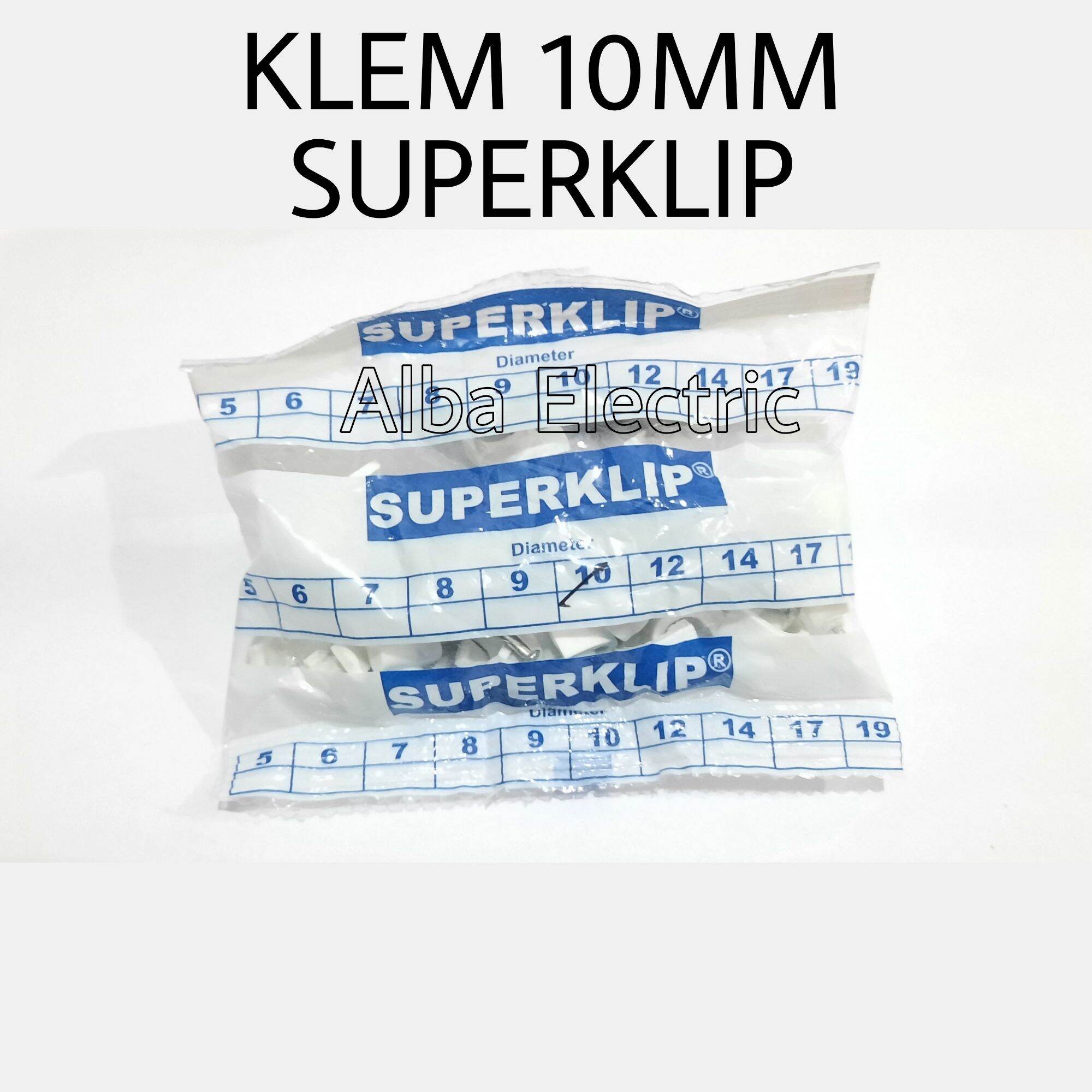 KLEM KABEL LISTRIK Uk 10MM SUPERKLIP KLEM KABEL LAN BUKAN BETON 10 MM ...