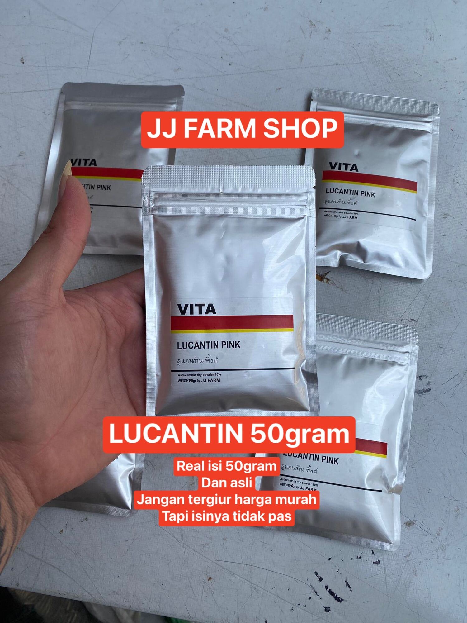 VITA LUCANTIN PINK BASF 50gram astaxanthin jaminan asli original ...