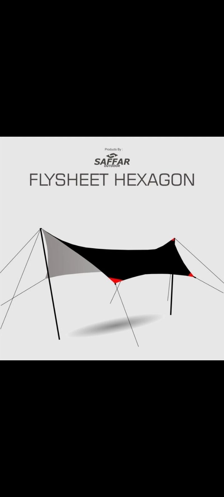 flysheet hexagonal saffaroutdoor flysheet ultra light | Lazada Indonesia