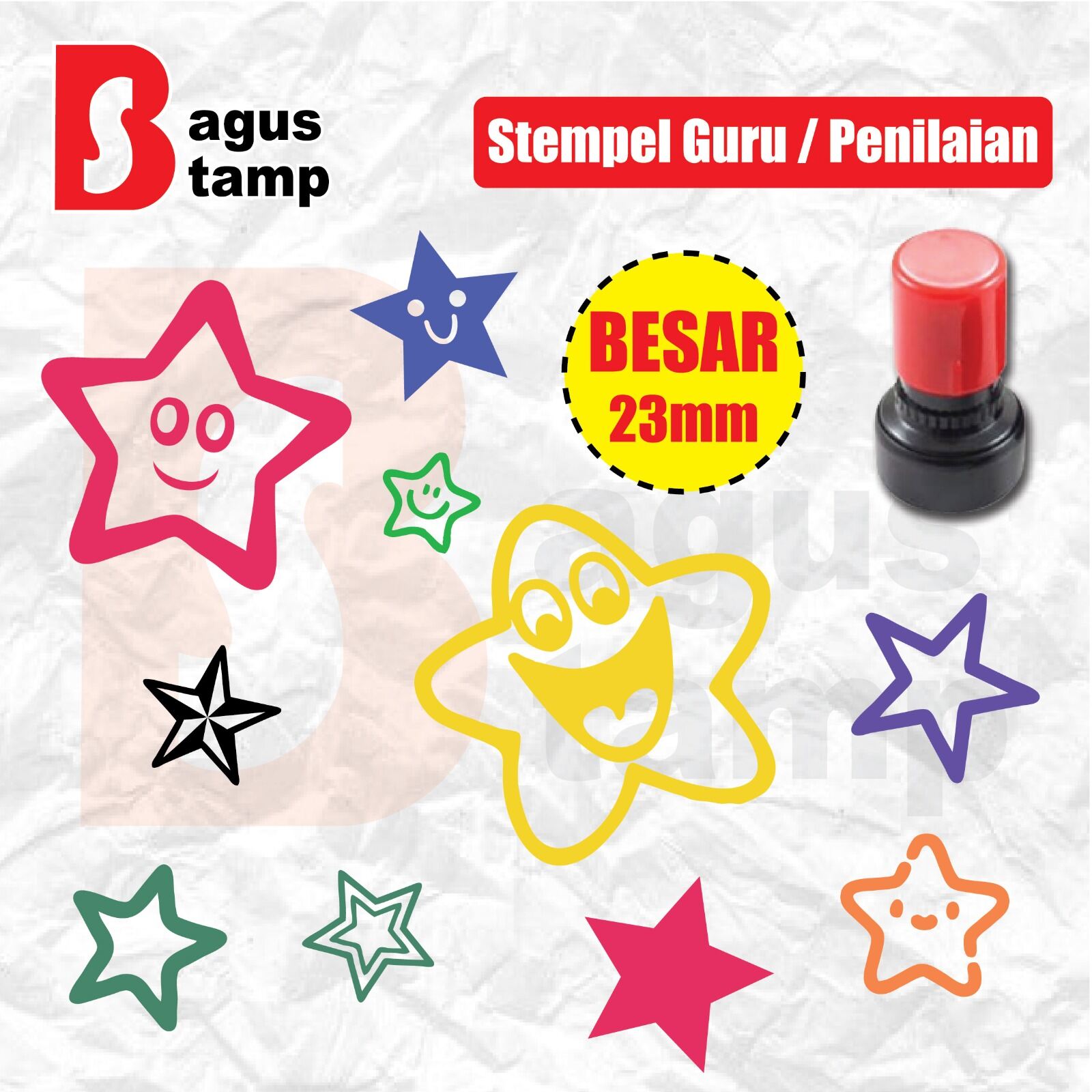 Stempel Guru Bintang [BESAR] Star Teacher Stamp Penilaian Rewards TK SD ...