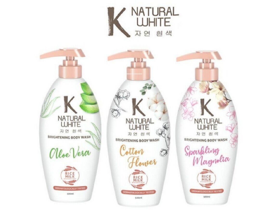 K NATURAL WHITE BODY WASH PUMP 500ML SPARKLING MAGNOLIA (SABUN CAIR ...