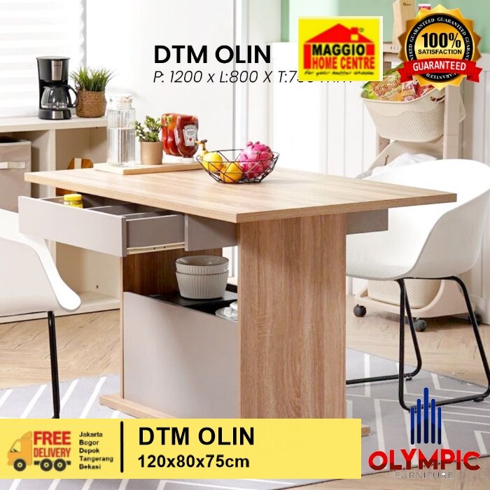 Meja Makan Set 4 Kursi - Meja Makan Cafe - DTM OLIN - Olympic | Lazada ...