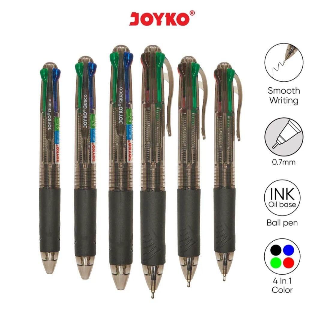 1 Pcs Ball Pen Warna / Pulpen Joyko Warna Warni { Pilihan 4 Warna & 6 ...