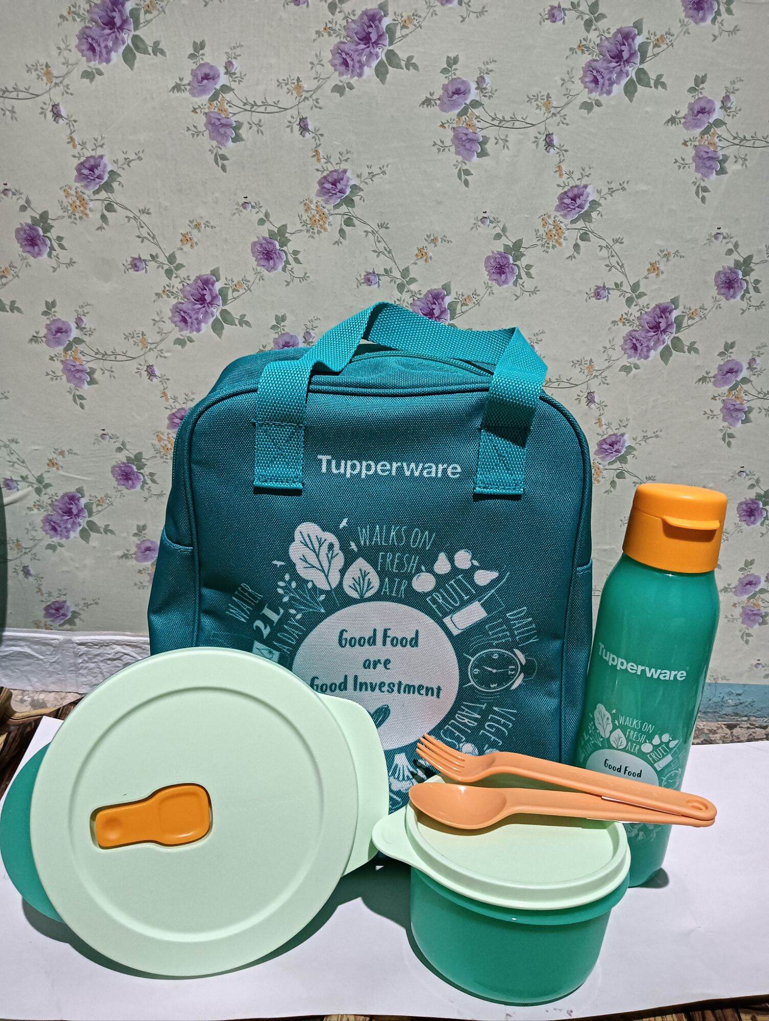 Tupperware Go green lunch set tempat bekal makan | Lazada Indonesia
