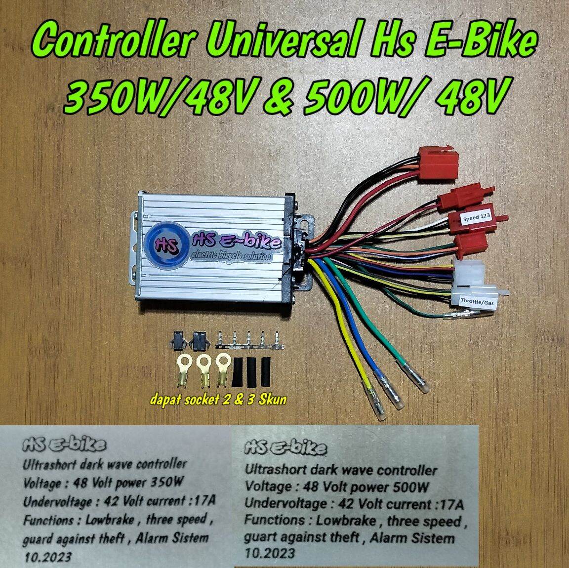 CONTROLLER SEPEDA LISTRIK 48V / 500watt & 350watt 48V UNIVERSAL SOCKET ...