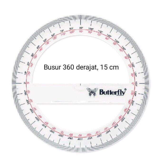 BUSUR 360 DERAJAT, 15 CM , PENGGARIS BUSUR BESAR BUTTERFLY | Lazada ...