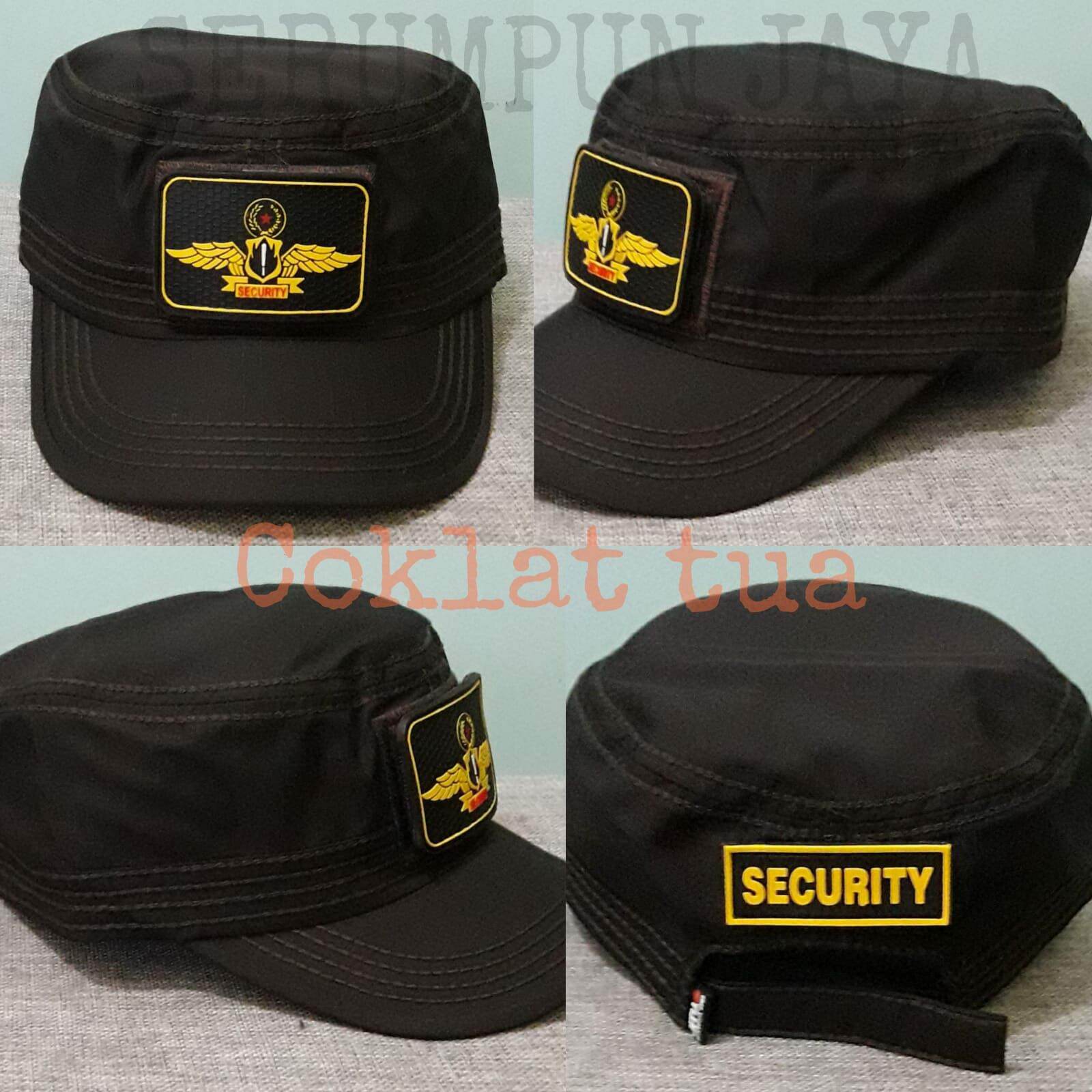 TOPI COKLAT KOMANDO SECURITY WINGS - TOPI KOMANDO SECURITY LOGO WINGS ...