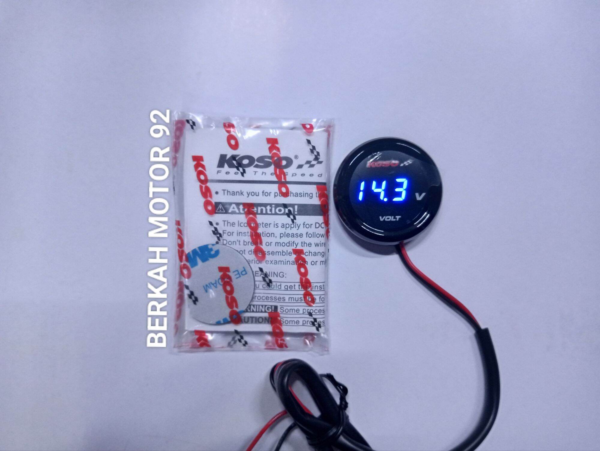 VOLTMETER KOSO i-GEAR METER BULAT ORIGINAL UNIVERSAL | Lazada Indonesia