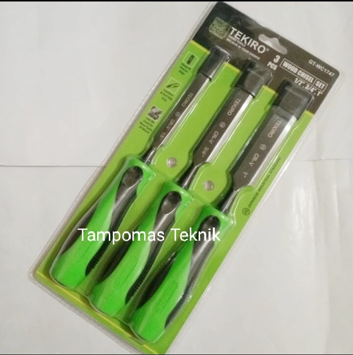 Pahat Kayu Tekiro Set 3pcs Wood Chisel Set 1/2" , 3/4" , 1" | Lazada ...