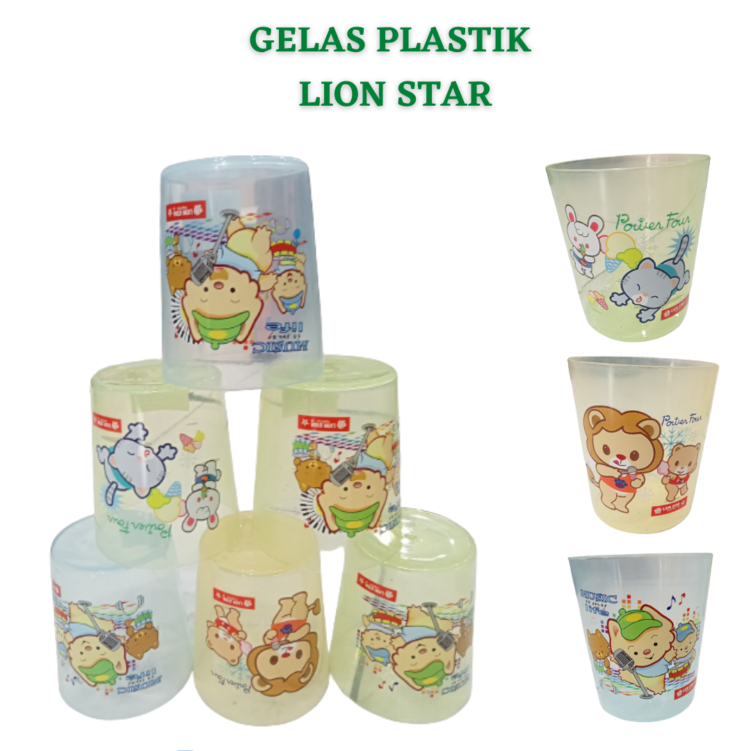 Gelas Plastik Lion Star Cangkir Karakter Mug Plastik Kado Ulang Tahun ...