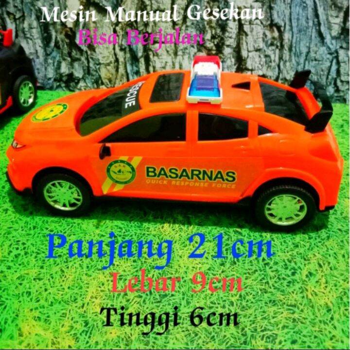 Mainan Diecast mobil Basarnas oren bahan plastik ukuran panjang 21 cm ...