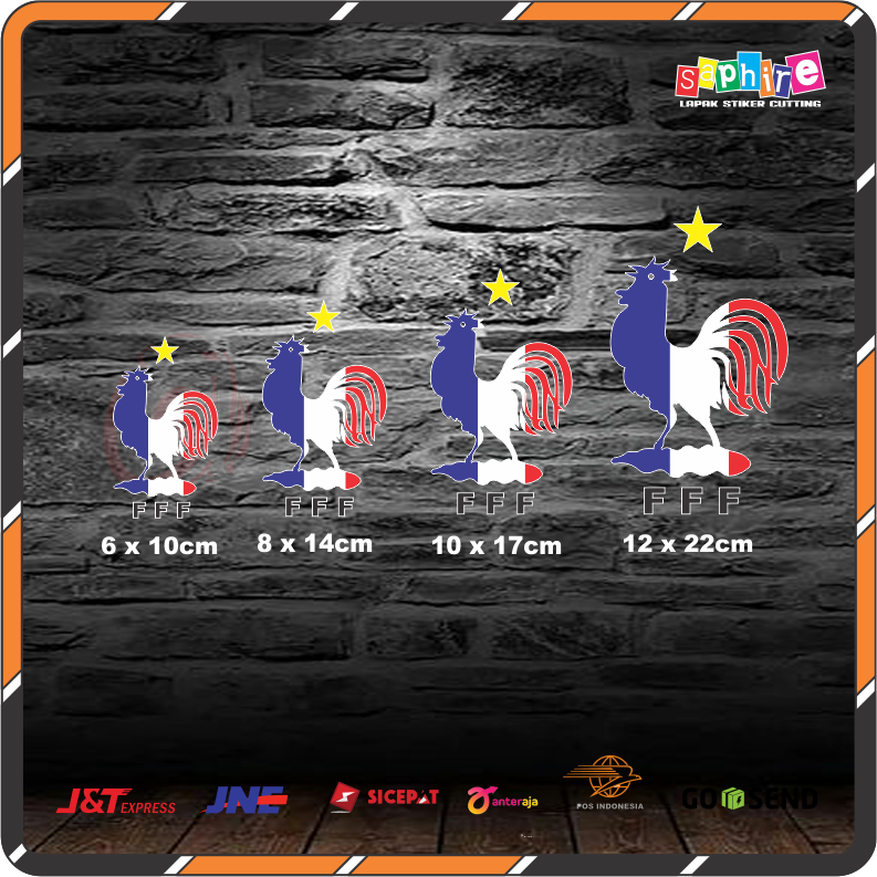 Sticker stiker Timnas Perancis Logo Ayam Jantan Multiwarna | Lazada ...