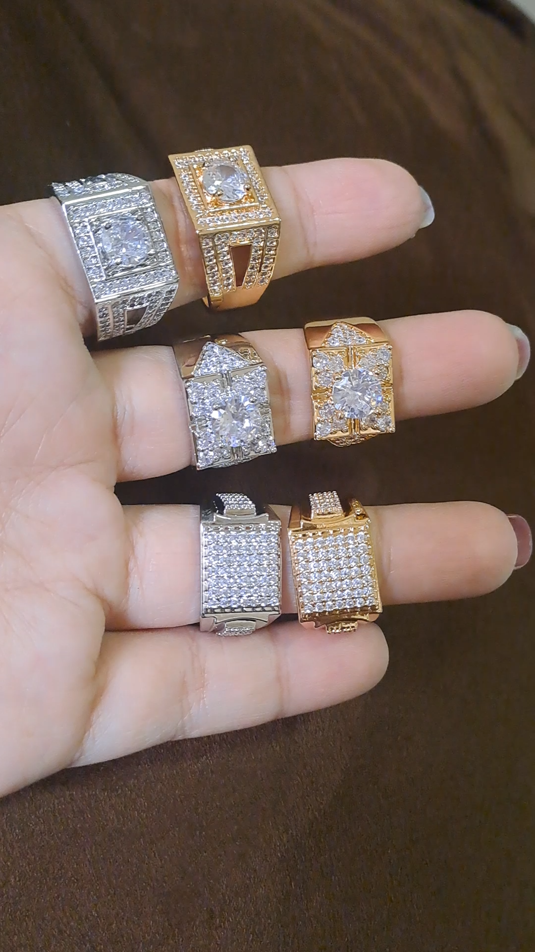 Cincin Pria Berlian Sultan RA2 Kristal Titanium 22K Emas & Perak ...