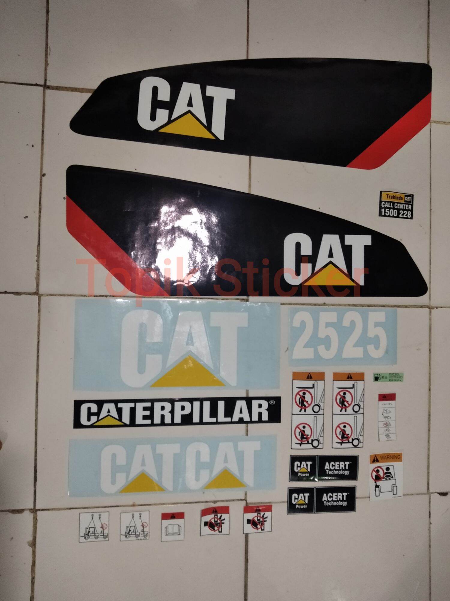 Stiker Forklift CATERPILLAR CAT 25/2,5 Ton , 30/3 Ton .Stiker Alat ...