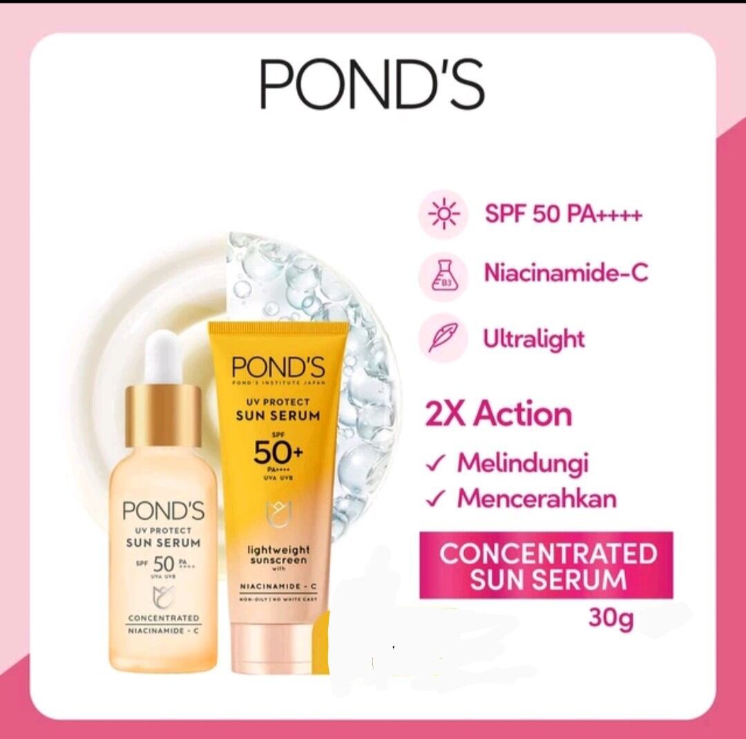 (KEMASAN BARU) POND'S UV PROTECT SUN SERUM SPF 35pa+++/50pa+++ 30g UVA ...