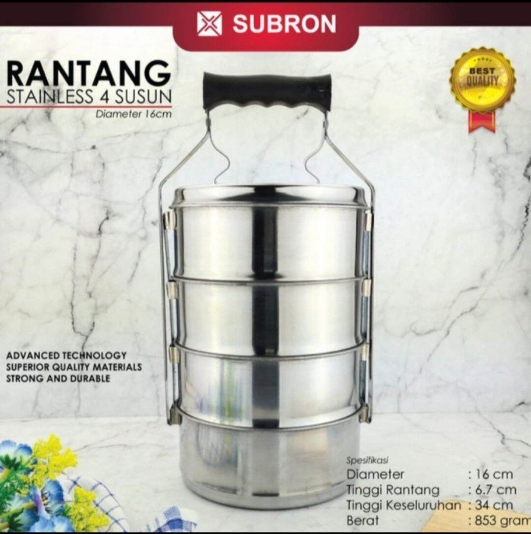 Rantang Stainless Subron 4 Susun High Quality | Lazada Indonesia