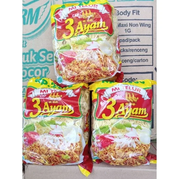 mie ayam cap 3 telur 1 karton-1 dus mi telur cap 3 ayam isi 24 bks ...