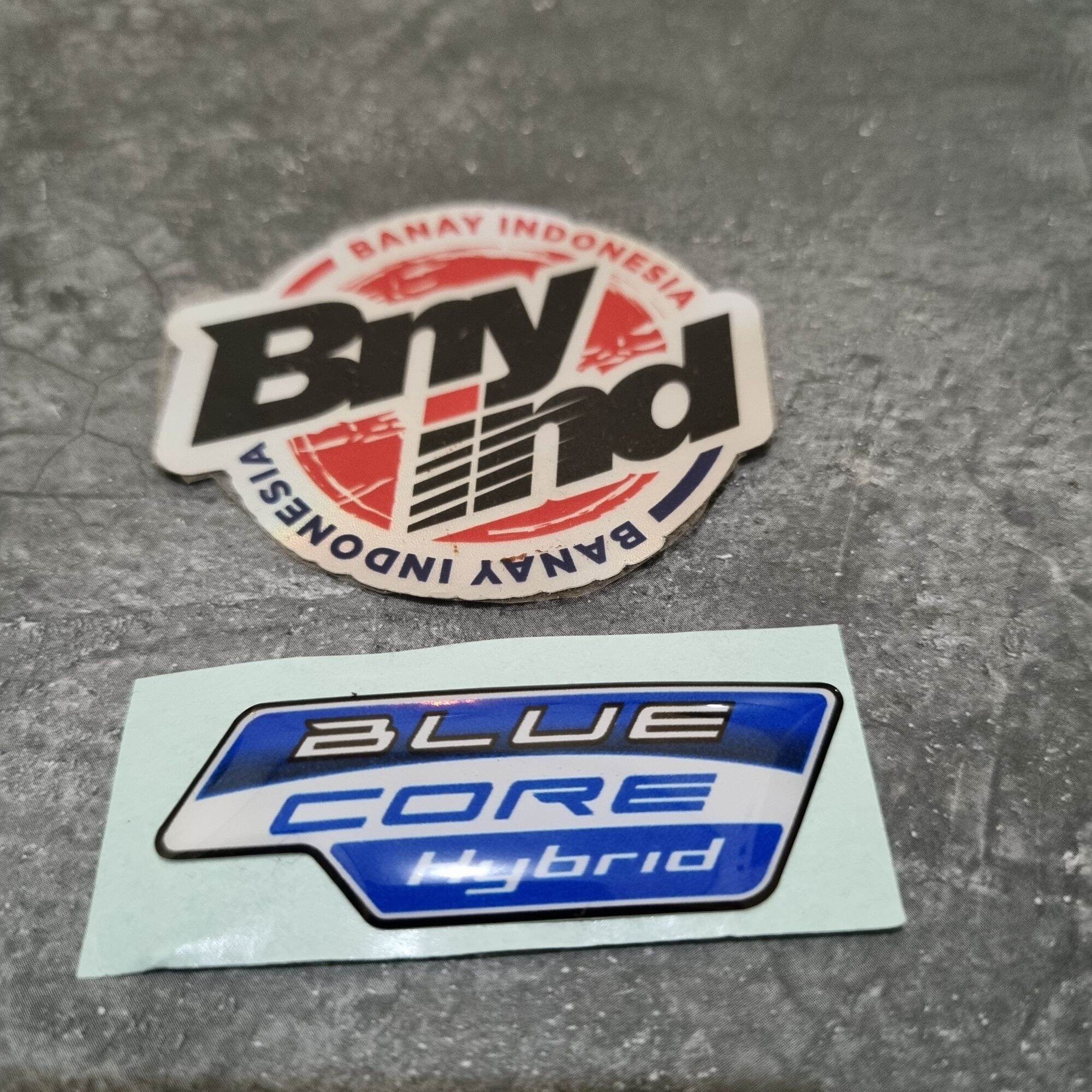 STICKER Emblem STIKER BLUE CORE HYBRID TIMBIL | Lazada Indonesia