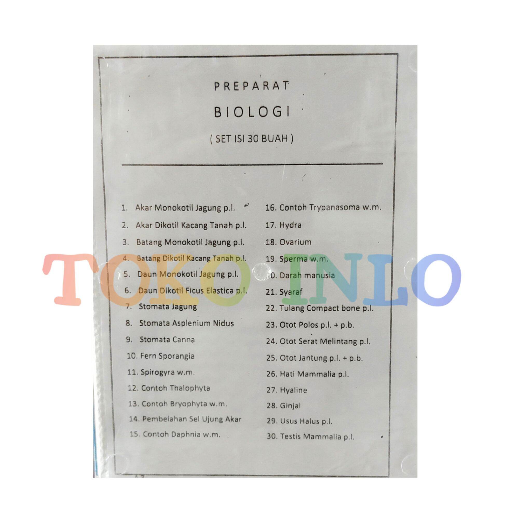 Preparat Biologi isi 30 set | Lazada Indonesia