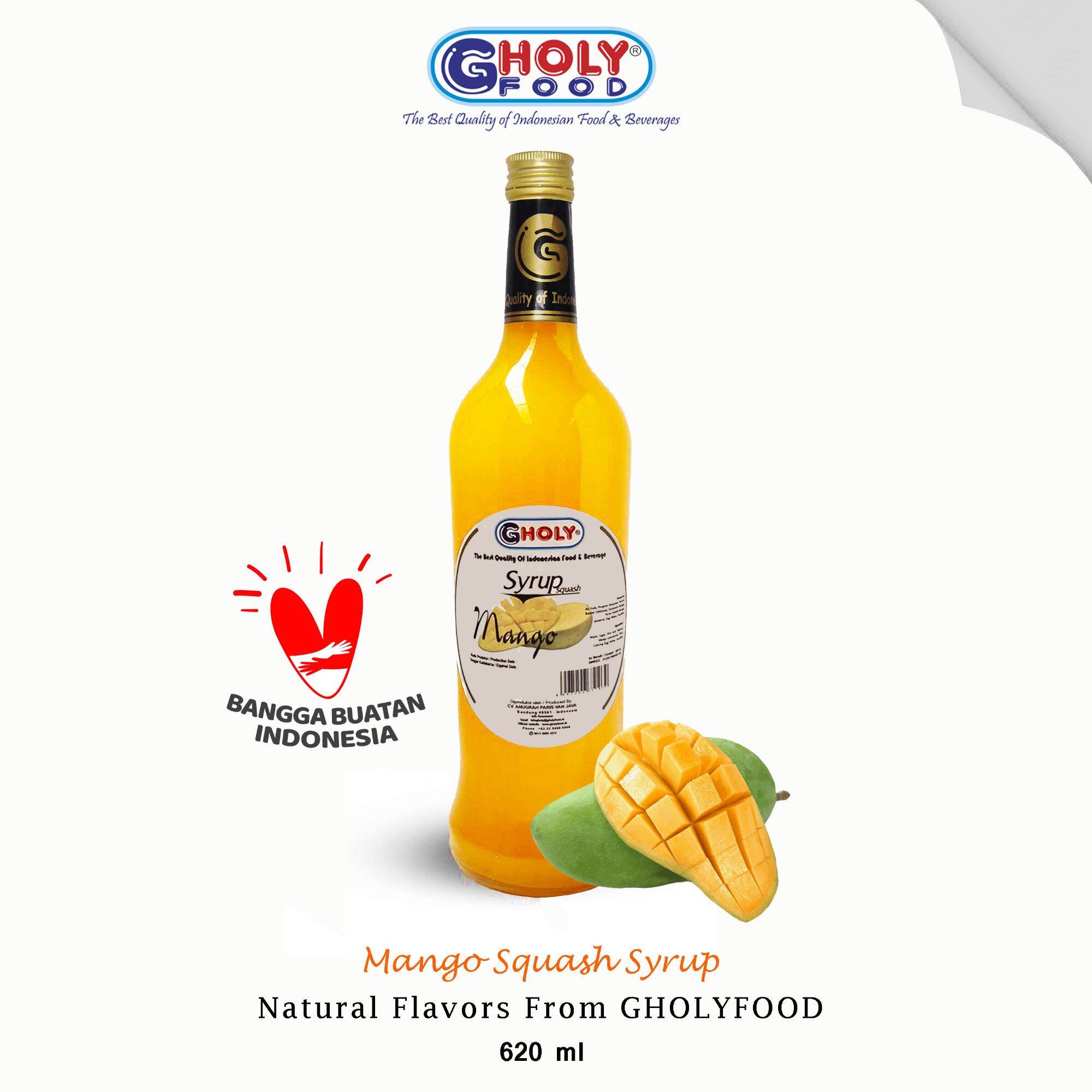 Gholy Syrup Mango Squash/Gholy Sirup Mangga Squash 620ml | Lazada Indonesia