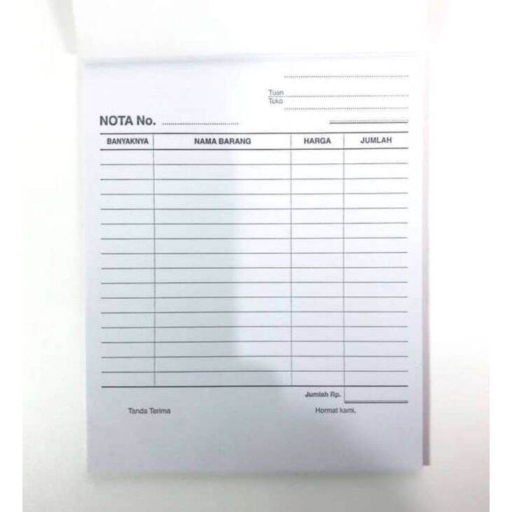 Nota Custom 1play & 2play, bon, nota caffe, nota loundry, nota olshop ...