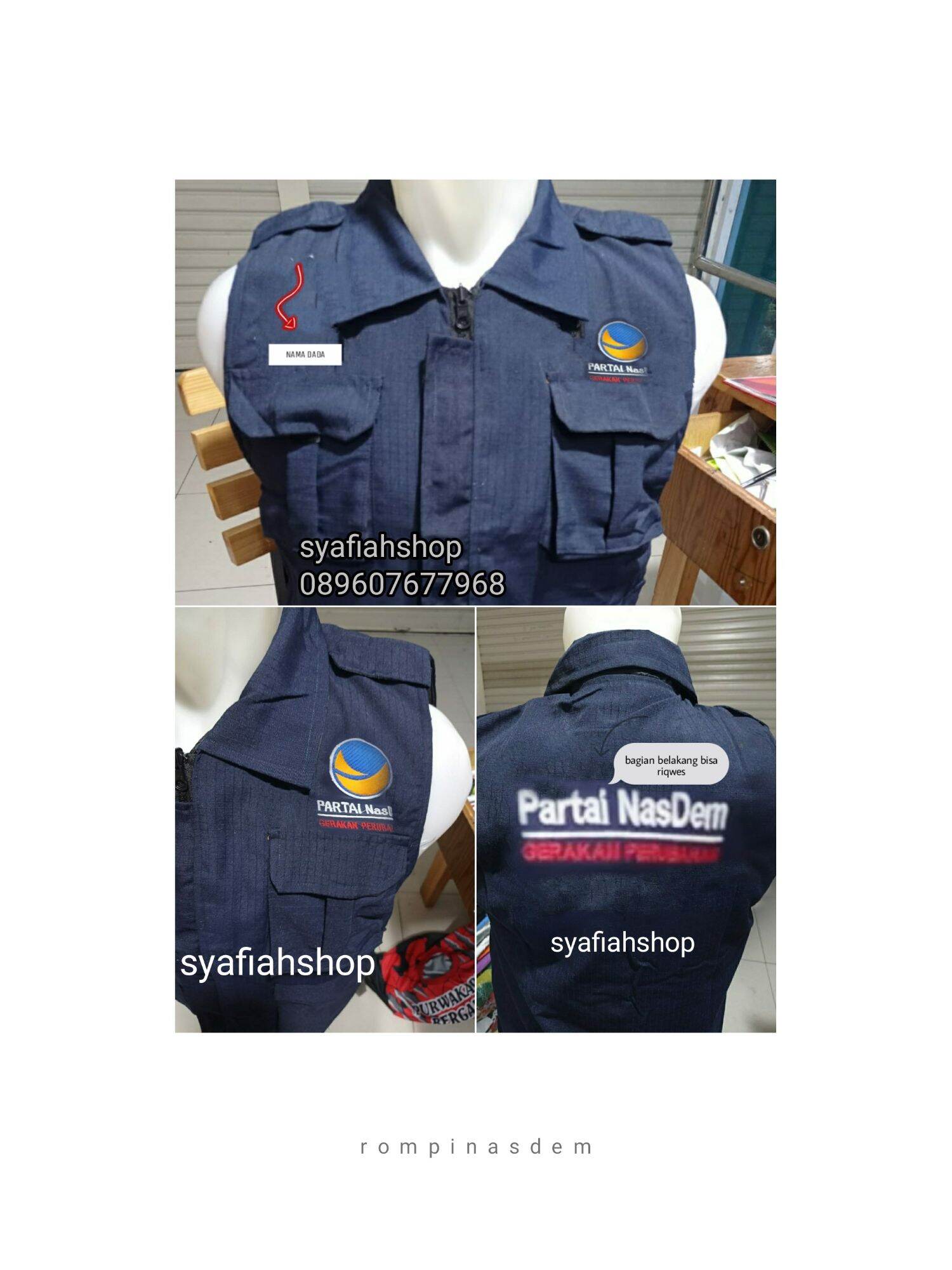 rompi partai biru navy nasdem ⭐⭐⭐⭐⭐ | Lazada Indonesia